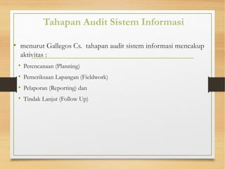 Kontrol dan Audit Sistem Informasi | PPT