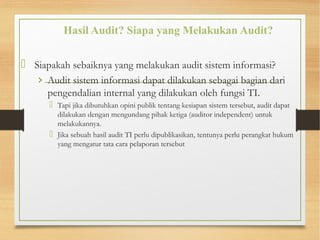 Kontrol dan Audit Sistem Informasi | PPT