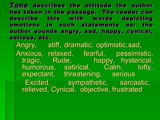 1 Author S Purpose Point Of View Tone Intro Drills | PPT