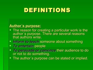 1 Author S Purpose Point Of View Tone Intro Drills | PPT
