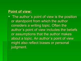 1 Author S Purpose Point Of View Tone Intro Drills | PPT