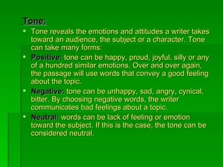 1 Author S Purpose Point Of View Tone Intro Drills | PPT