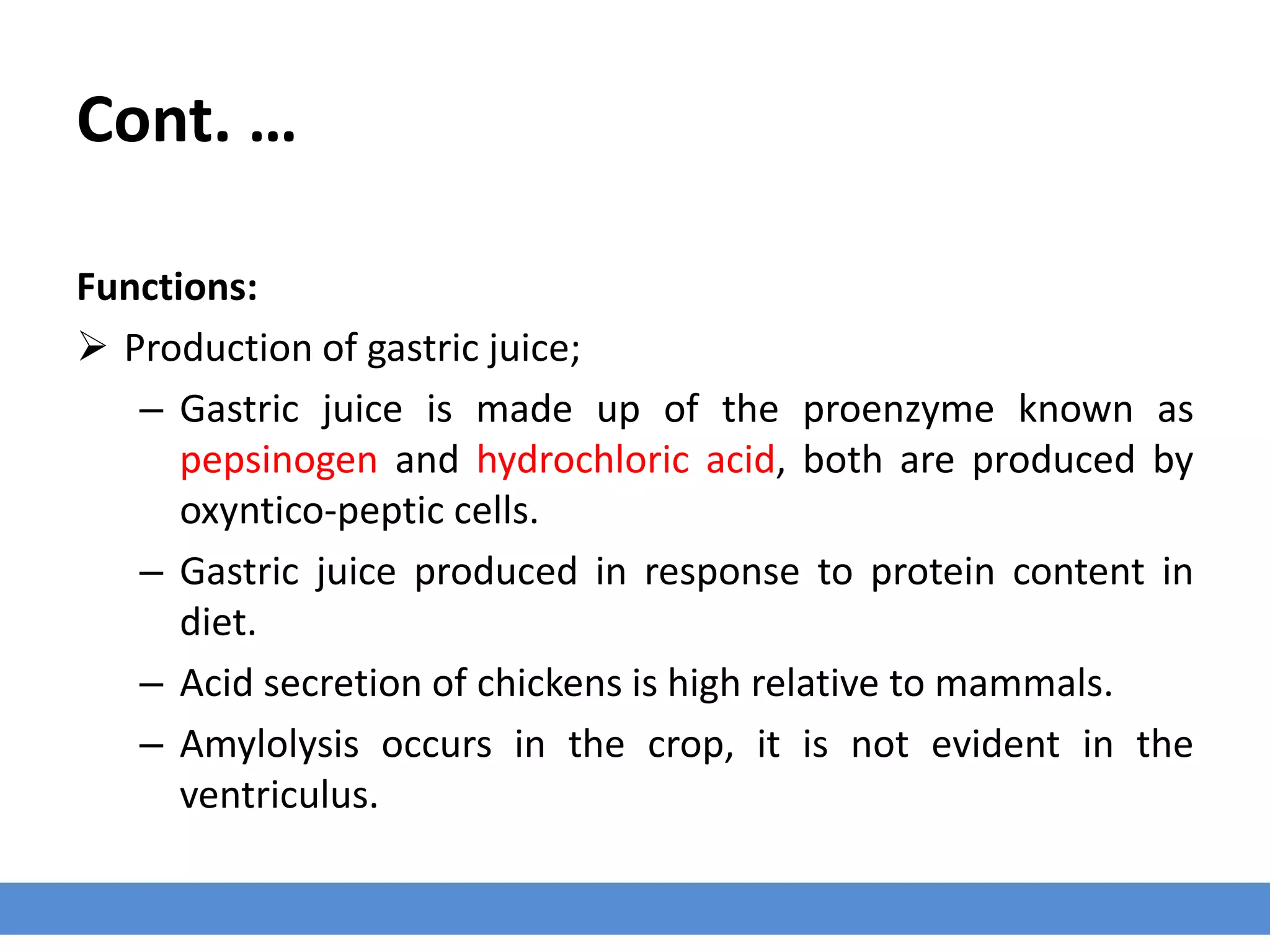 Avian Digestive System | PPTX