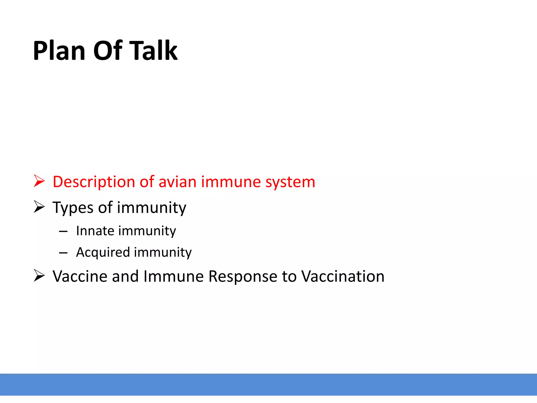 Introduction To Avian Immunity | PPTX