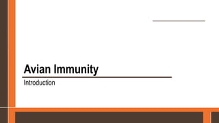1- Avian Immunity_Intorduction.pptx | Infectious Diseases | Diseases ...