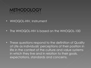 besjana xhani - quality of life of people with hiv | PPT