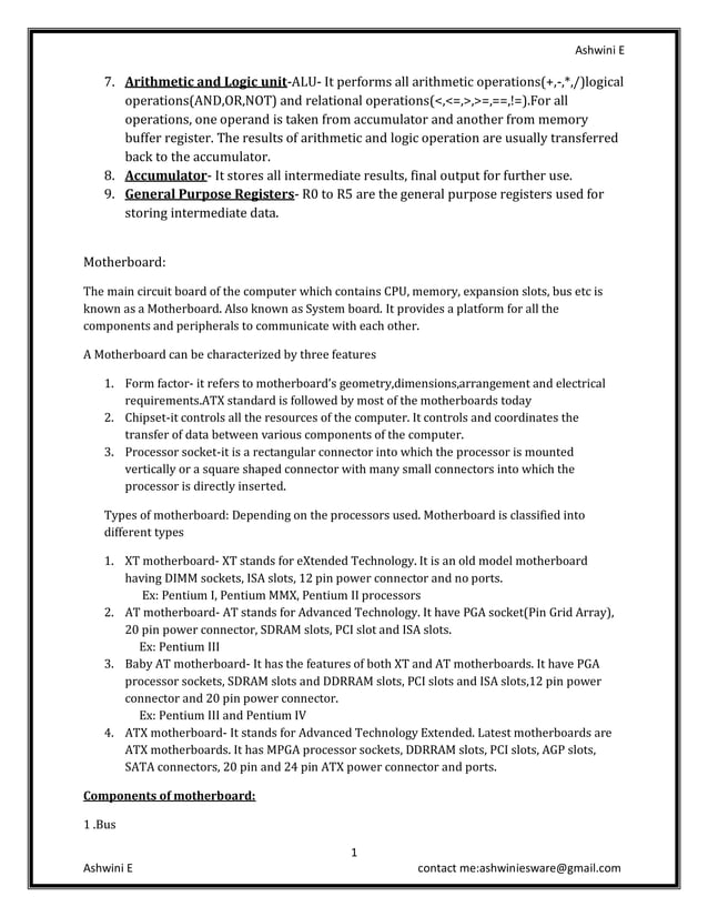2nd puc computer science chapter 1 backdrop of computers | PDF