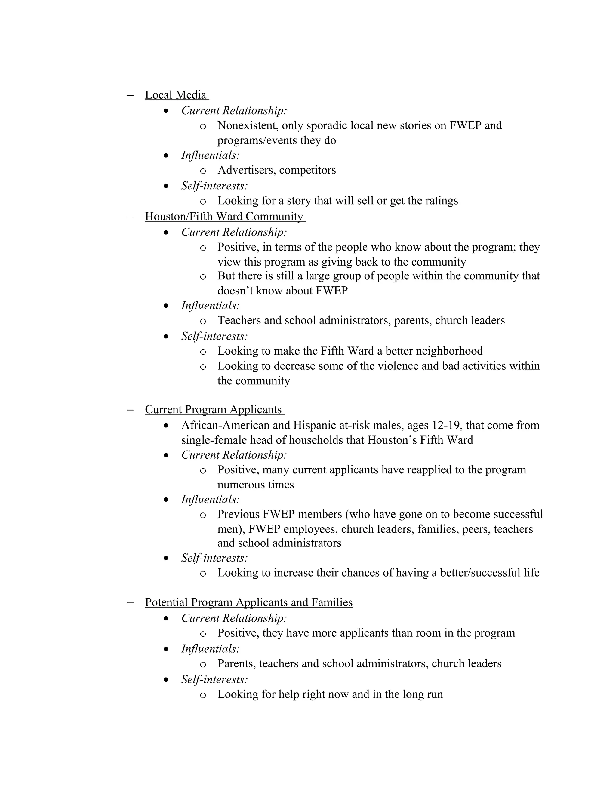 1.) background, situation analysis, core problem statement | DOC