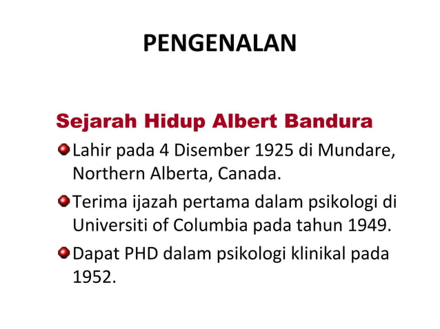teori albert bandura | PPT