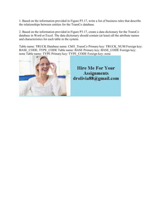 1- Based on the information provided in Figure P3-17- write a list of.docx