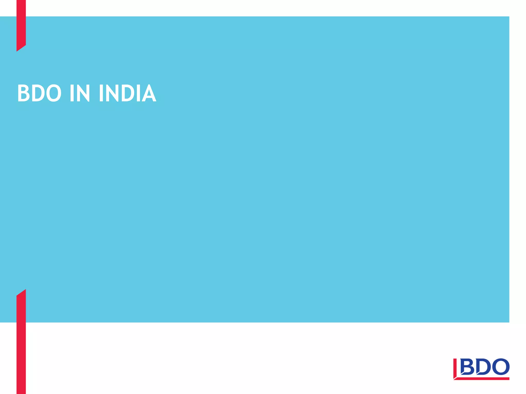 BDO India Corporate Presentation 2014 | PDF