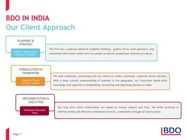 BDO India Corporate Presentation 2014 | PDF