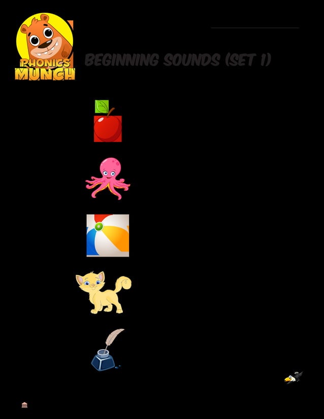 Beginning Sounds Phonics Worksheet | PDF