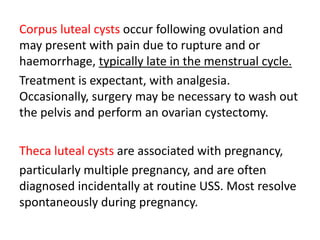 1 benign and malignant ovarian diseases | PPTX
