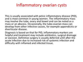 1 benign and malignant ovarian diseases | PPTX
