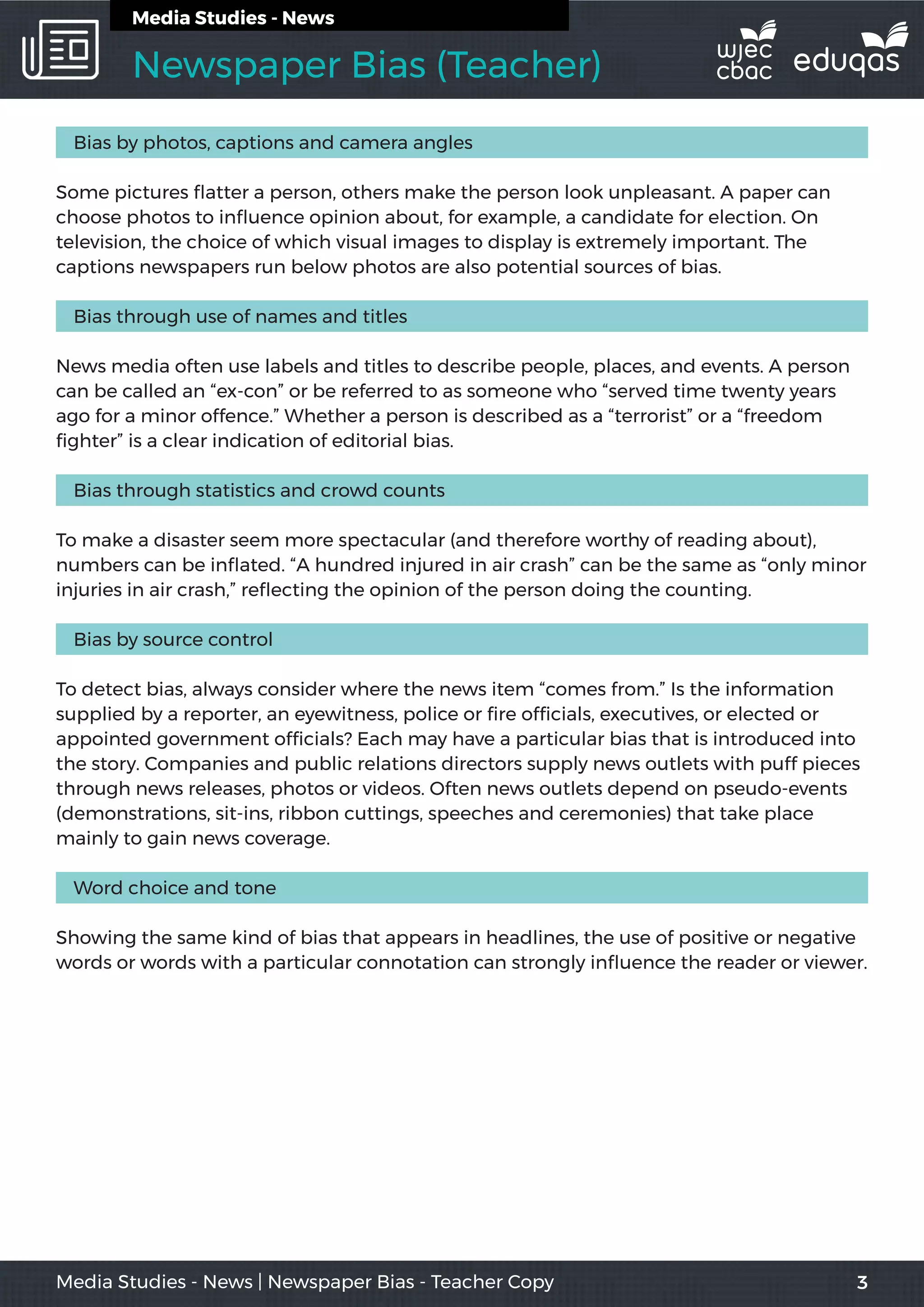 Newspaper bias lesson | PDF | Free Download