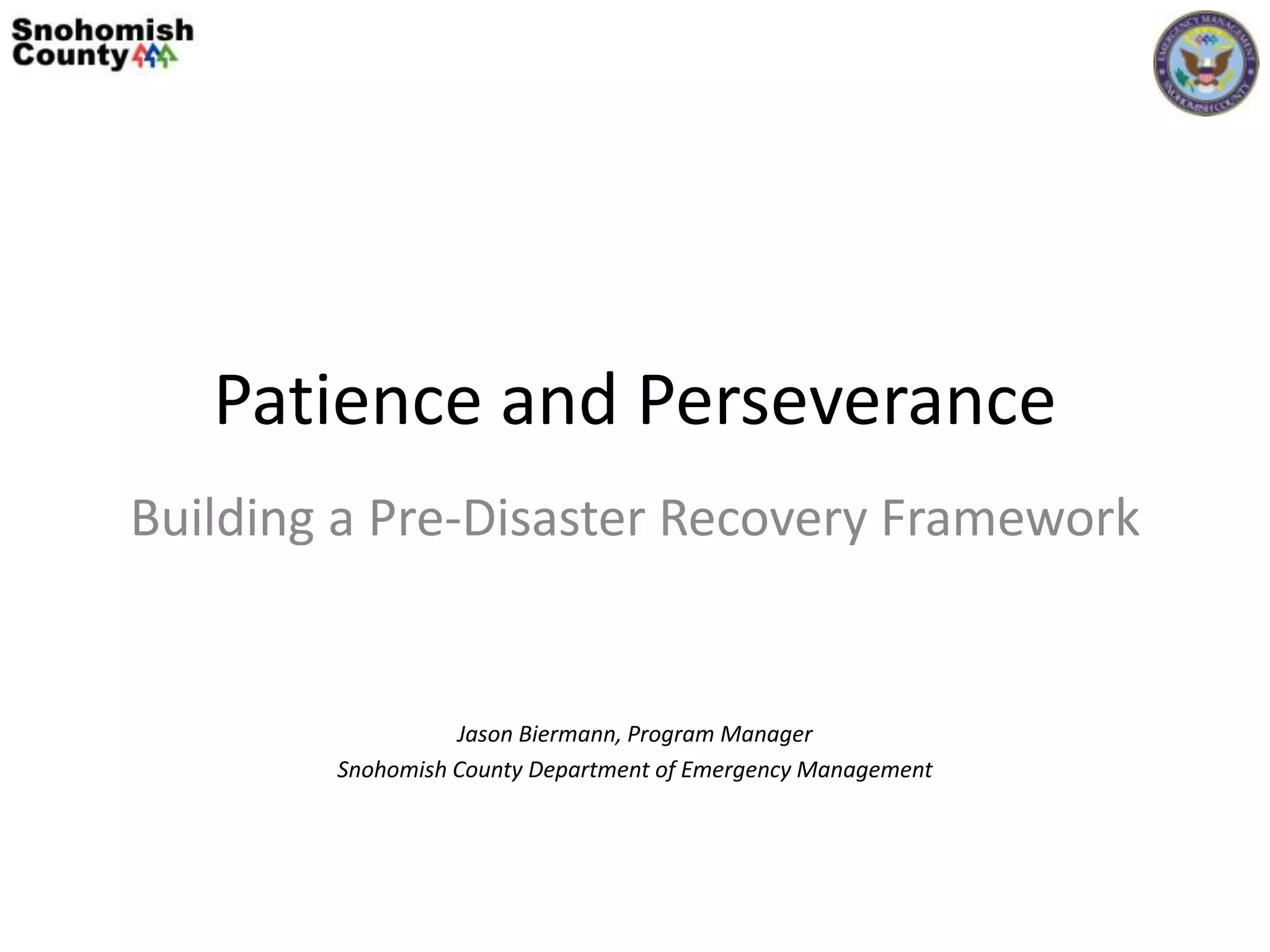 Patience and Perseverance - Jason Biermann | PPTX