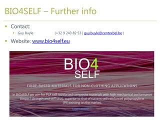Bio4self - Introduction - Guy Buyle - Centexbel | PPT
