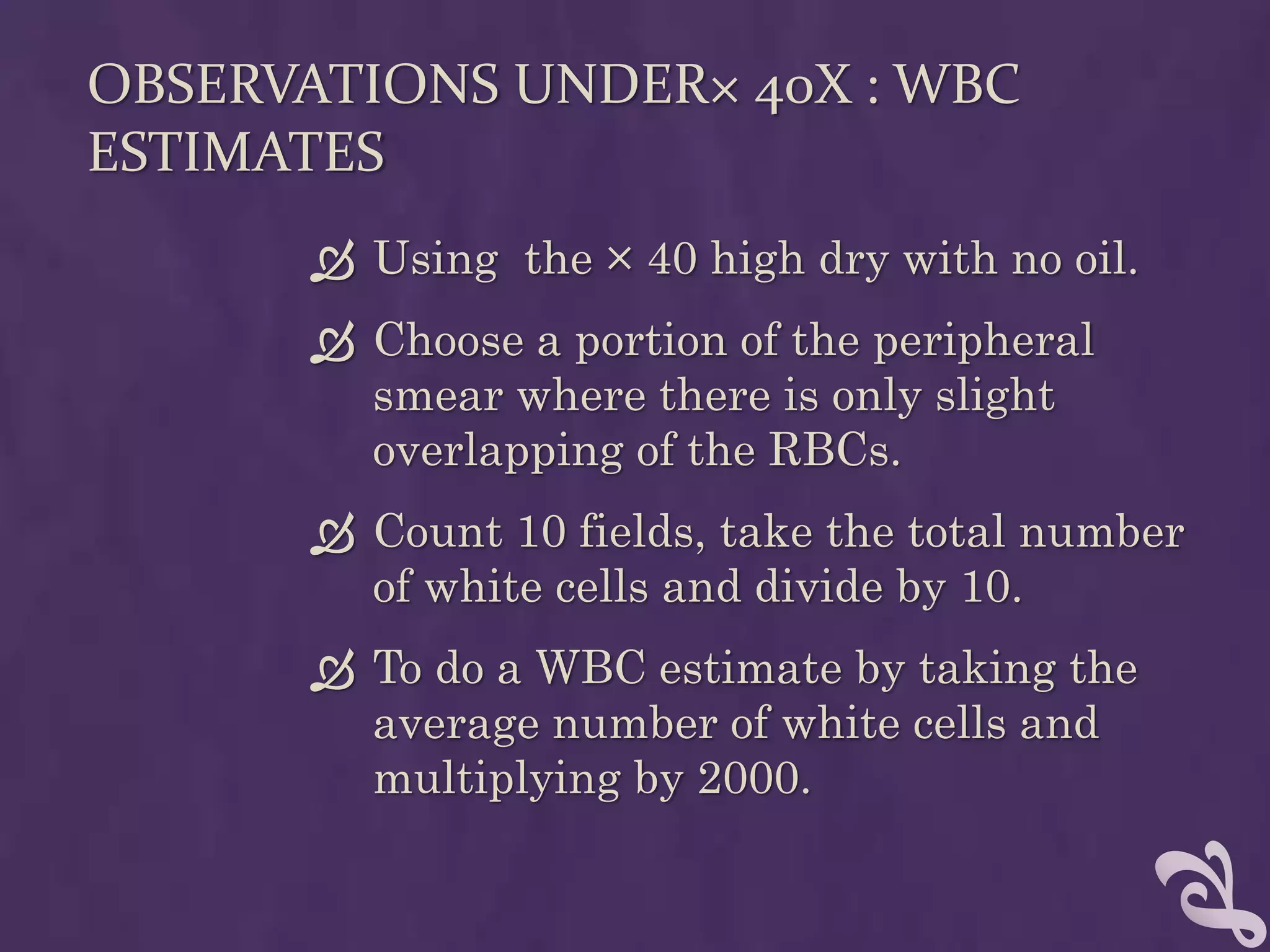 PERIPHERAL SMEAR EXAMINATION | PPT