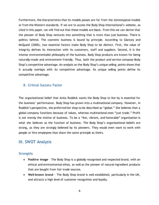 The Body Shop - Strategy After Acquisition by L’oréal | DOCX