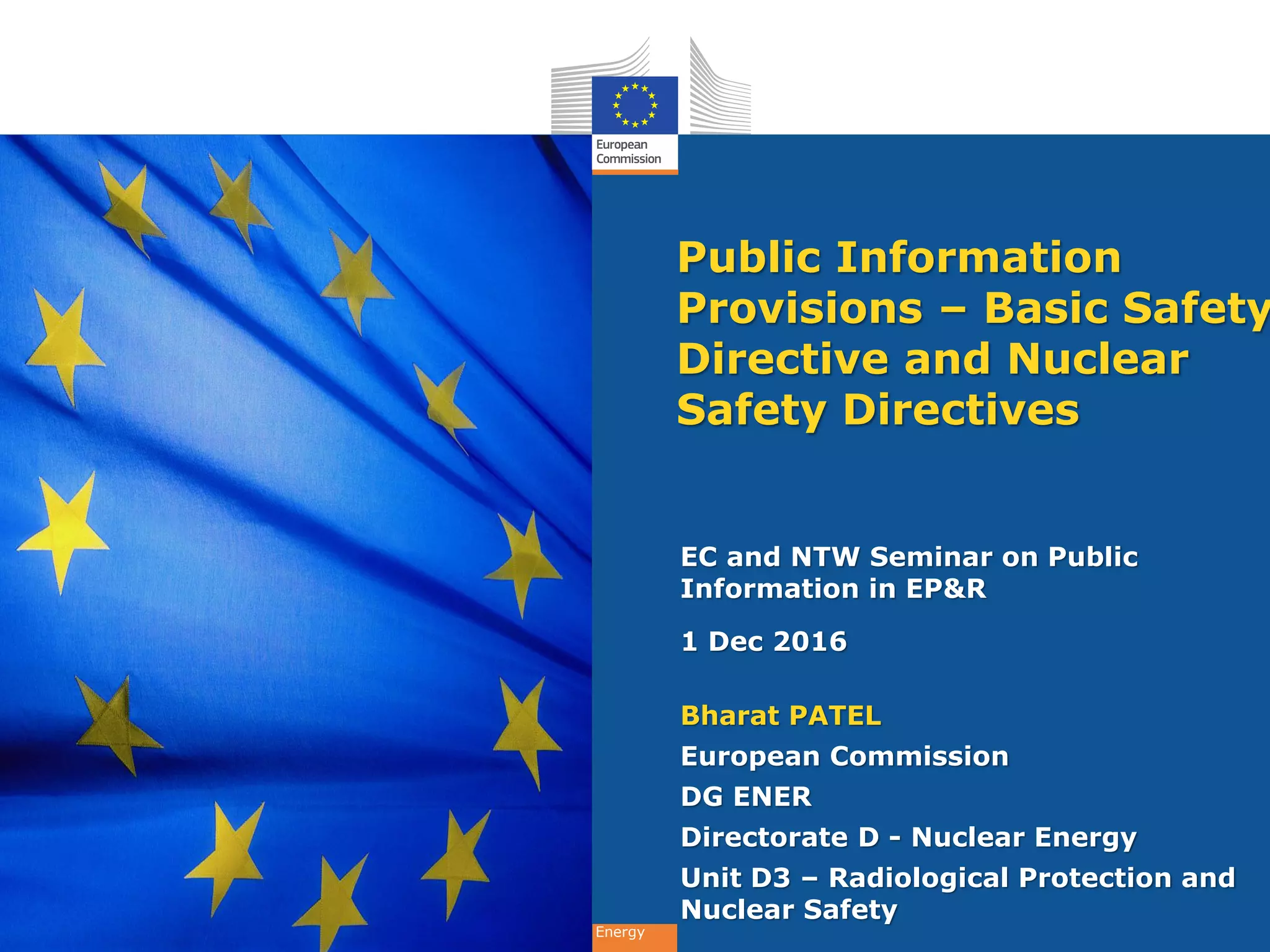 " Public Information Provisions – Basic Safety Directive and Nuclear ...