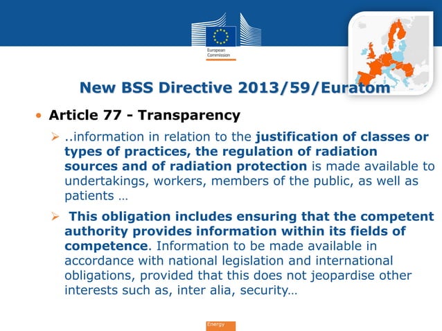 " Public Information Provisions – Basic Safety Directive and Nuclear ...