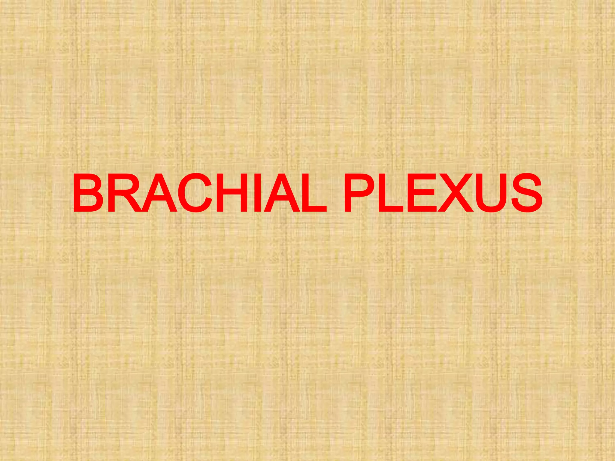 1. brachial plexus & its applied anatomy[1] | PPTX