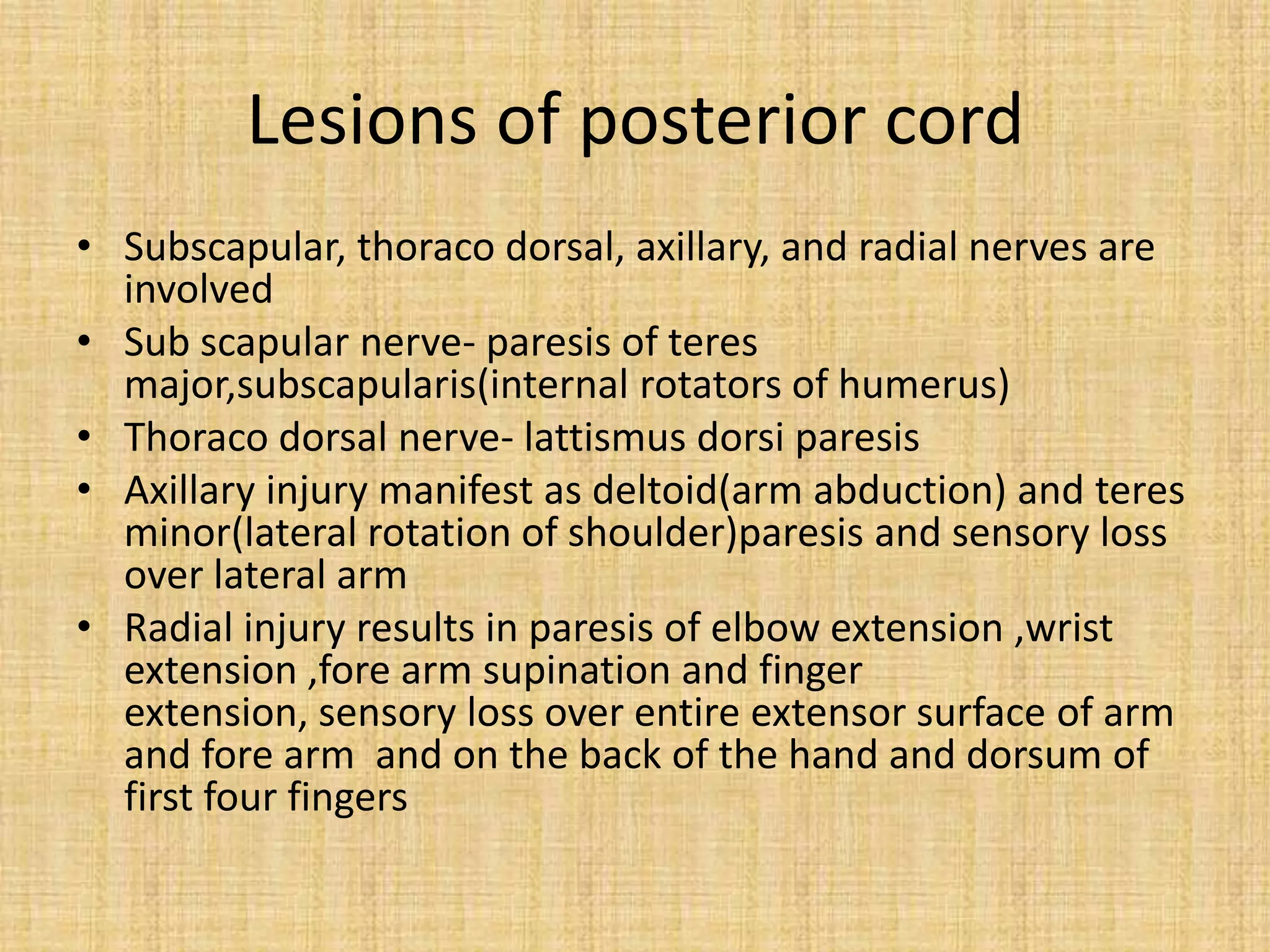 1. brachial plexus & its applied anatomy[1] | PPTX