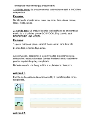 1° básico-lenguaje-guía-consonante-r-1 | PDF
