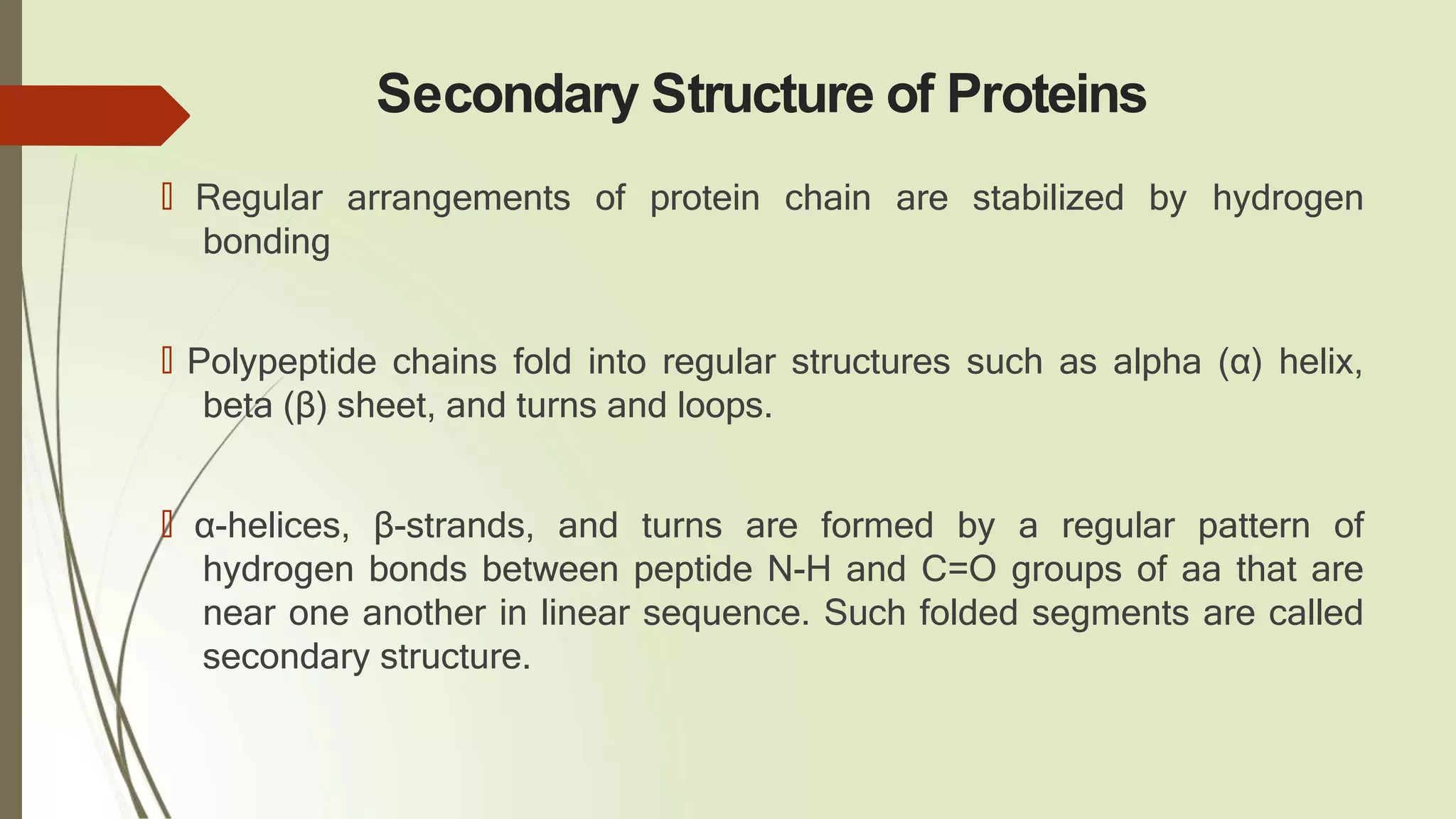 Structure of Proteins | PPTX