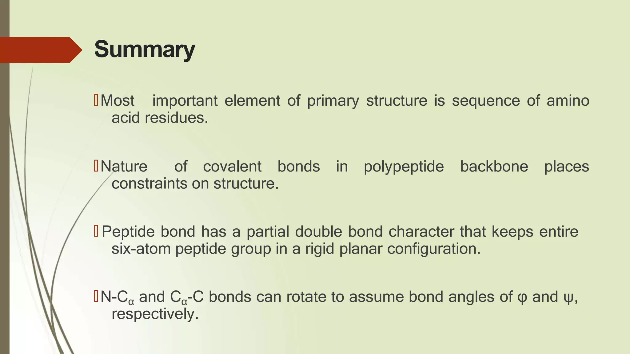 Structure of Proteins | PPTX