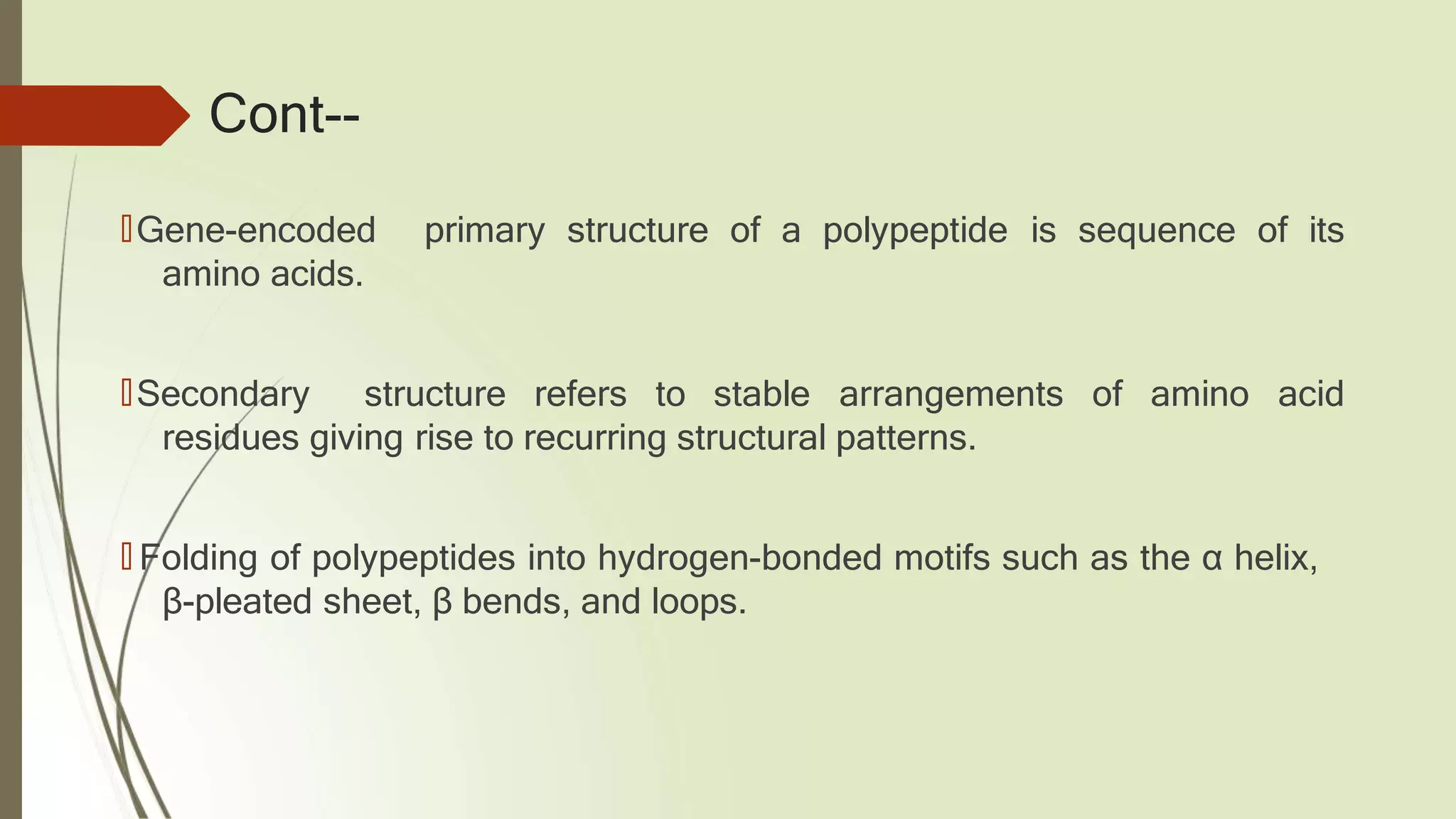 Structure of Proteins | PPTX