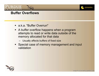 1.Buffer Overflows | PDF