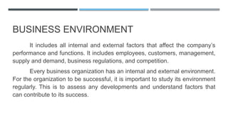 Industry Analysis-Business Environment. Different forces affecting ...