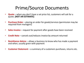 Business Documents (For Credit Sales) | PPTX