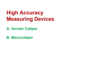 High Accuracy Tools | PPT