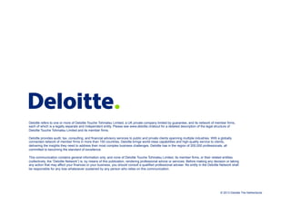 Deloitte - A Framework for Process Mining Projects | PPT
