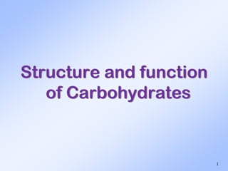 1- Carbohydrates-.pptx jjriofngjgkkfnrjf | PPT