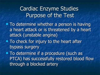Doppler Ultrasound, PTCA, Cardiac Enzyme Studies | PPT | Heart and ...