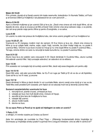1. Ce înseamnă a fi un ucenic al lui Isus? notite | PDF
