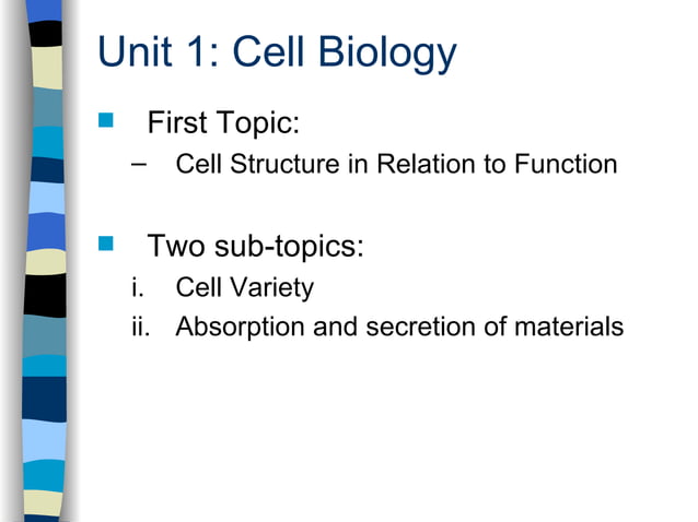 1. Cells | PPT | Biological Sciences | Science
