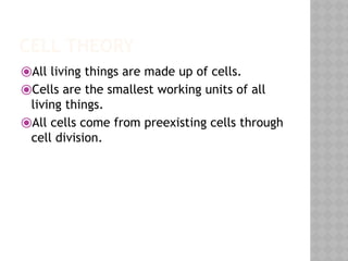 Cells and cell theory Biology For Engineers | PPT