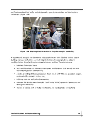 Introduction to Biomanufacturing process | PDF