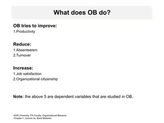 1 chapter-1 intro to ob - what is ob | PPT
