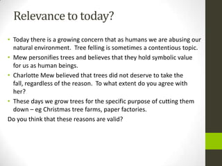 1.charlotte mew _the_trees_are_down | PPTX