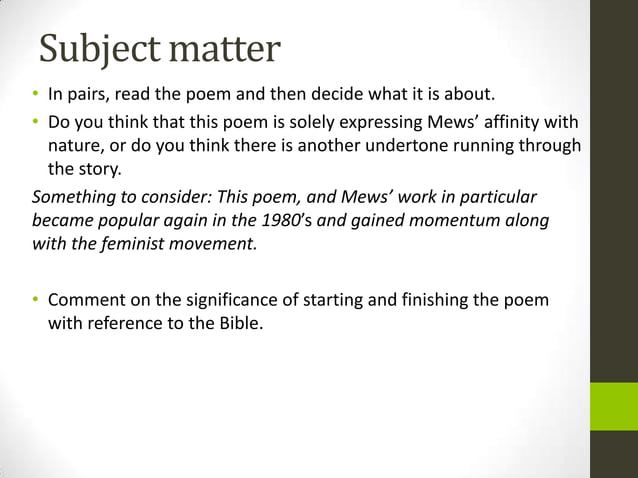 1.charlotte mew _the_trees_are_down | PPT