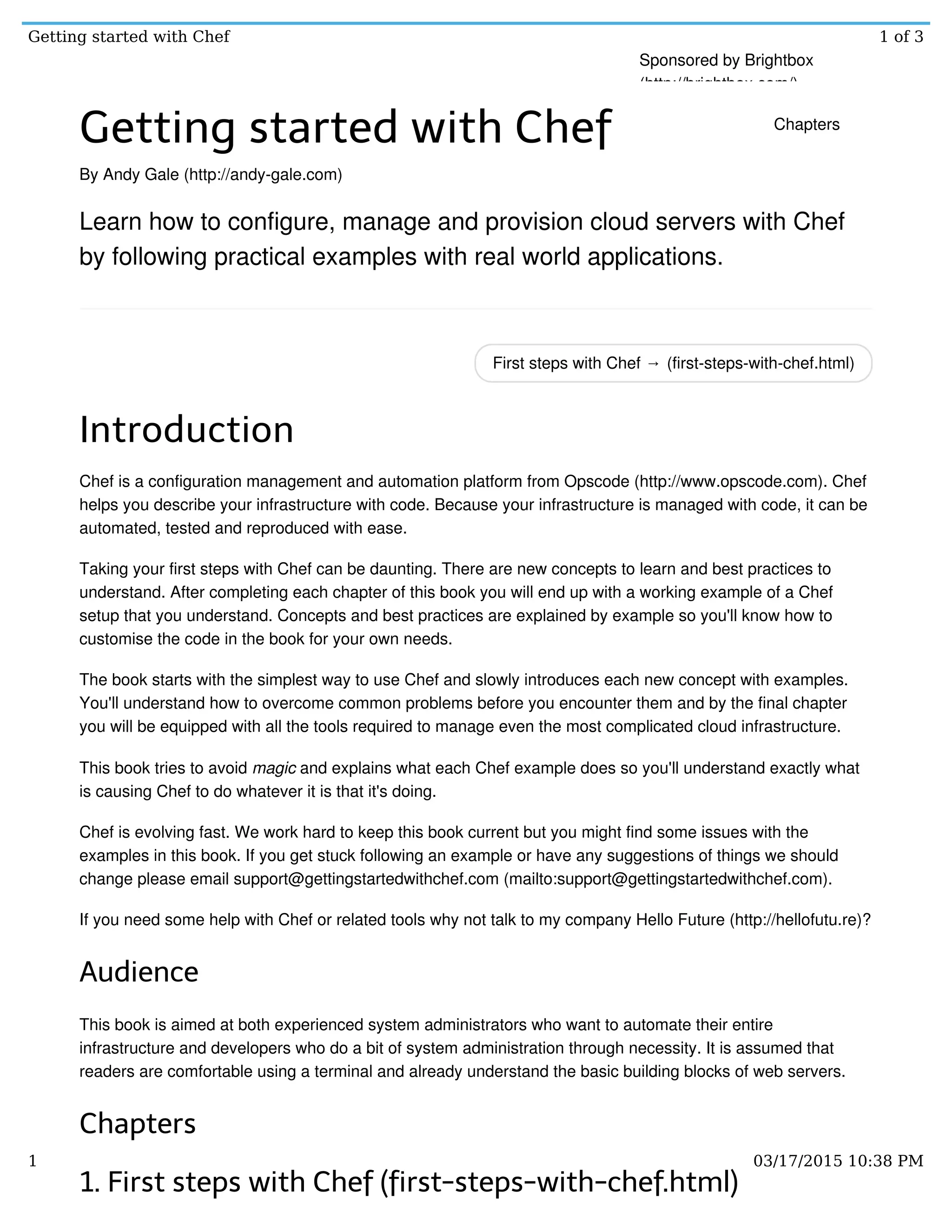 Cloud Automation with Opscode Chef | PDF
