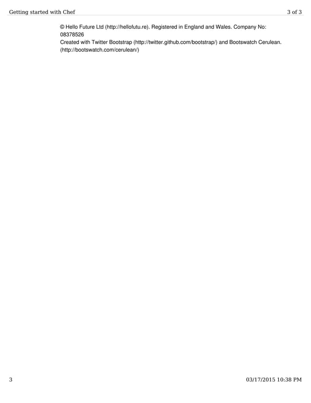 Cloud Automation with Opscode Chef | PDF