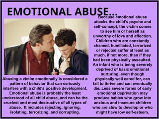 1-Child why to say no to child abuse-Abuse.ppt