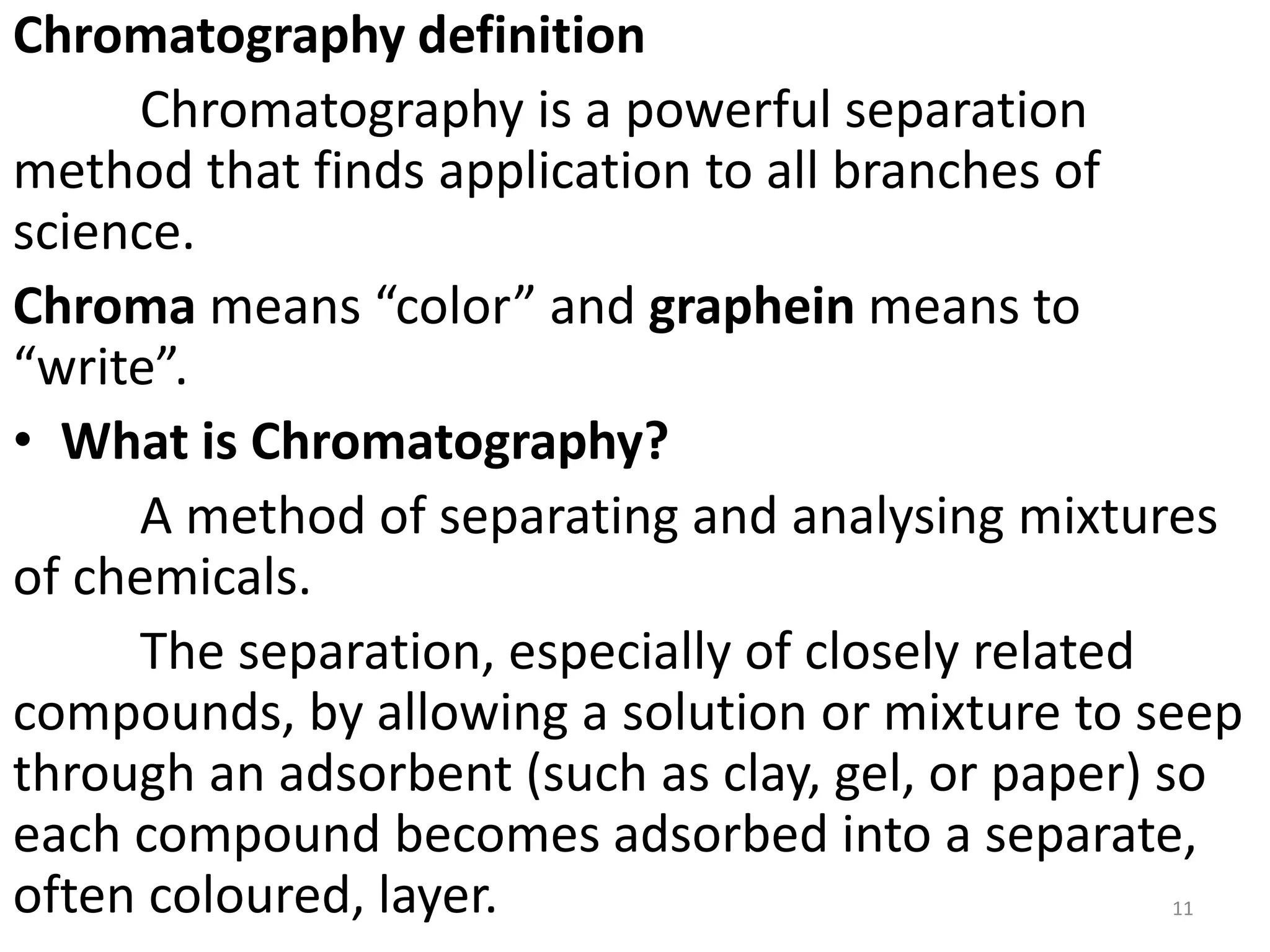chromatography (ranjith) | PPTX